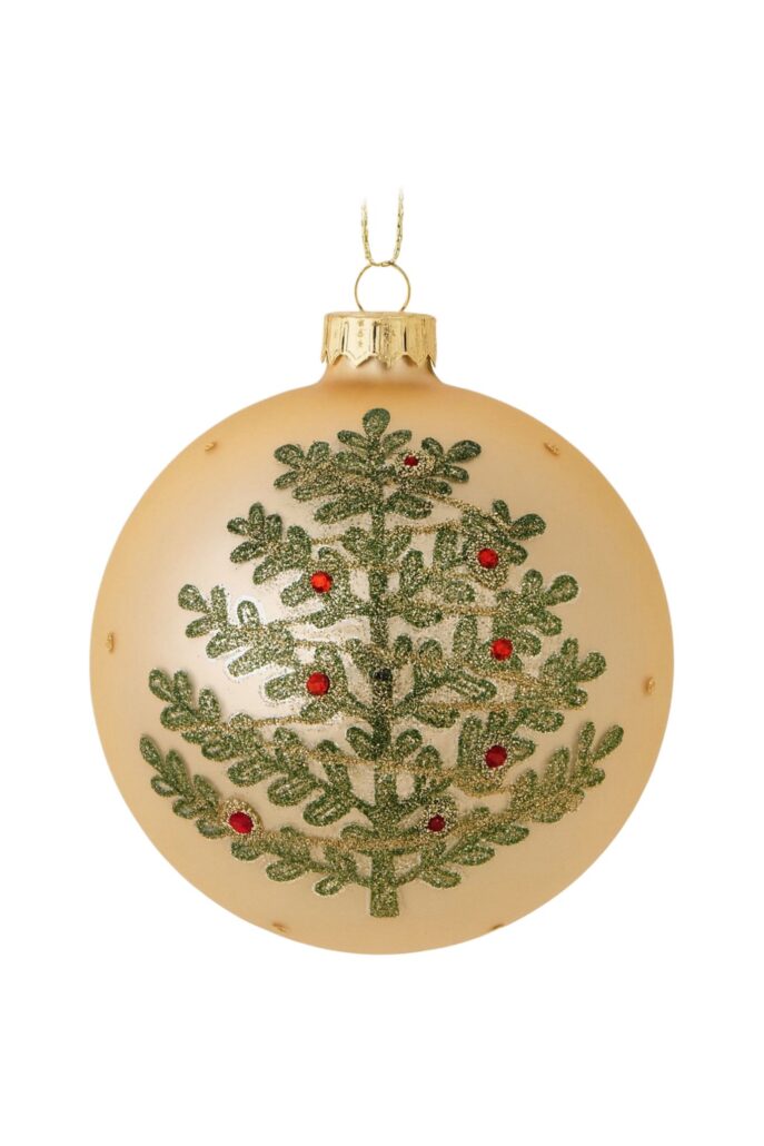 BIZZOTTO SFERA NATALE VETRO ARBRE ORO D100 ART.0934011 - Greco&Grana