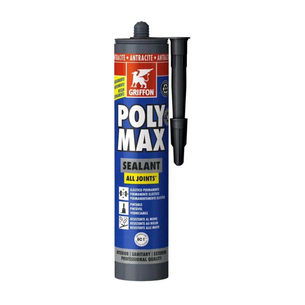 GRIFFON SILICONE UNIVERSALE ANTRACITE POLY MAX 280ML - Greco&Grana